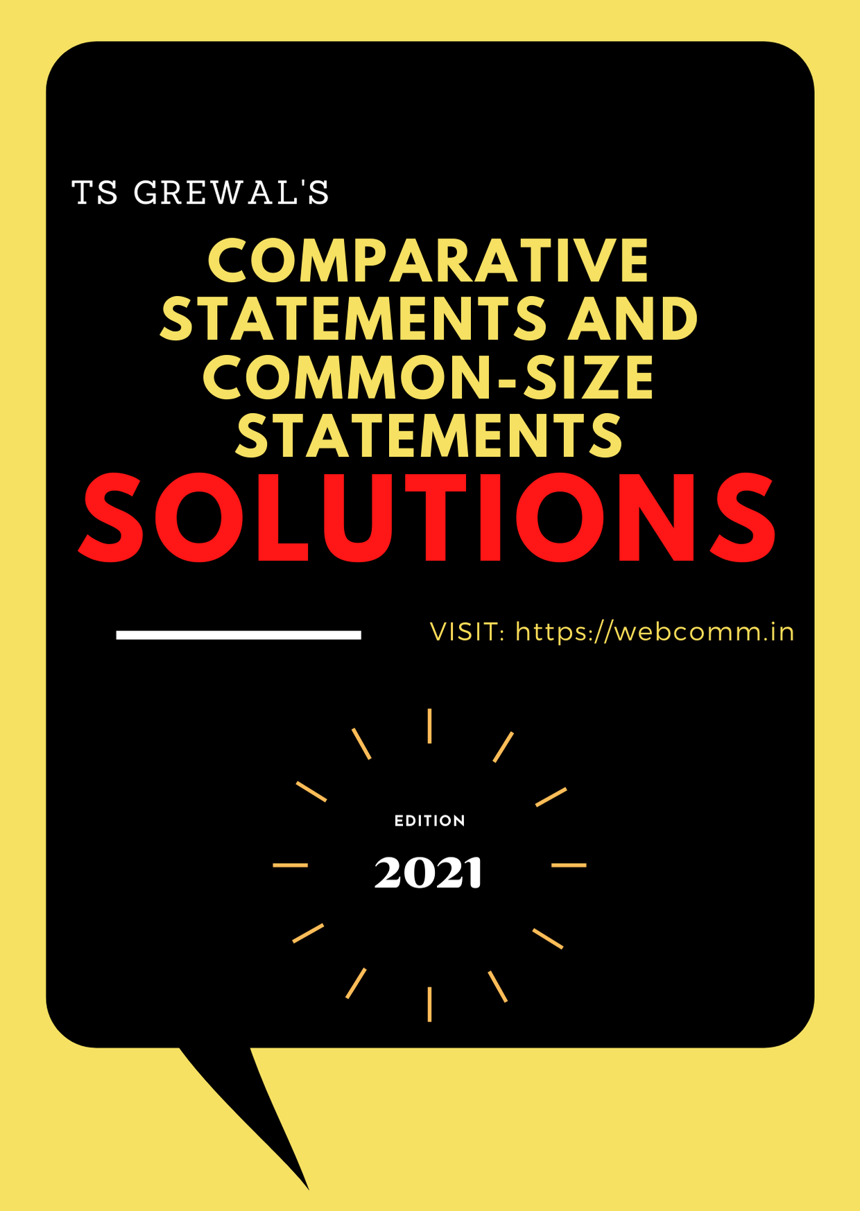 Comparative And Common Size Statements 2021 WebComm in