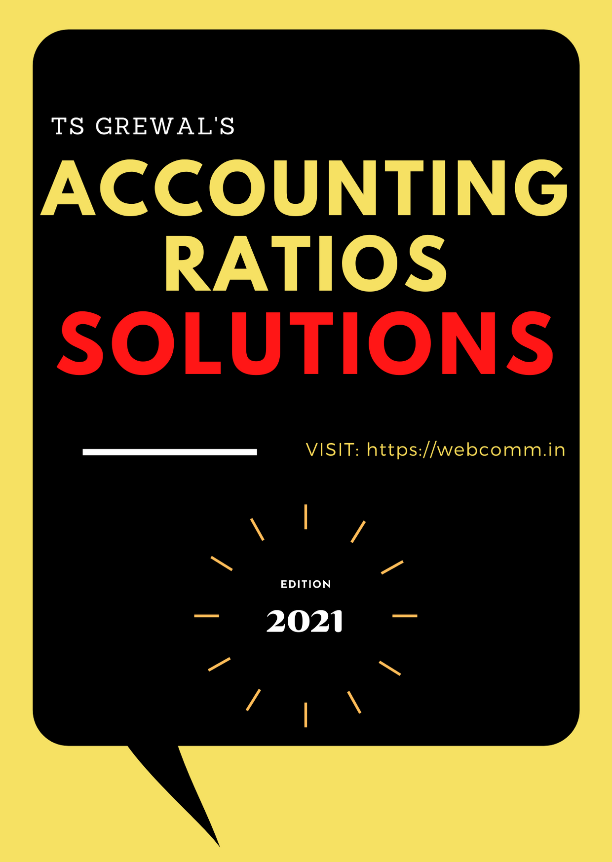 Accounting Ratios - Solutions - 2021 - WebComm.in