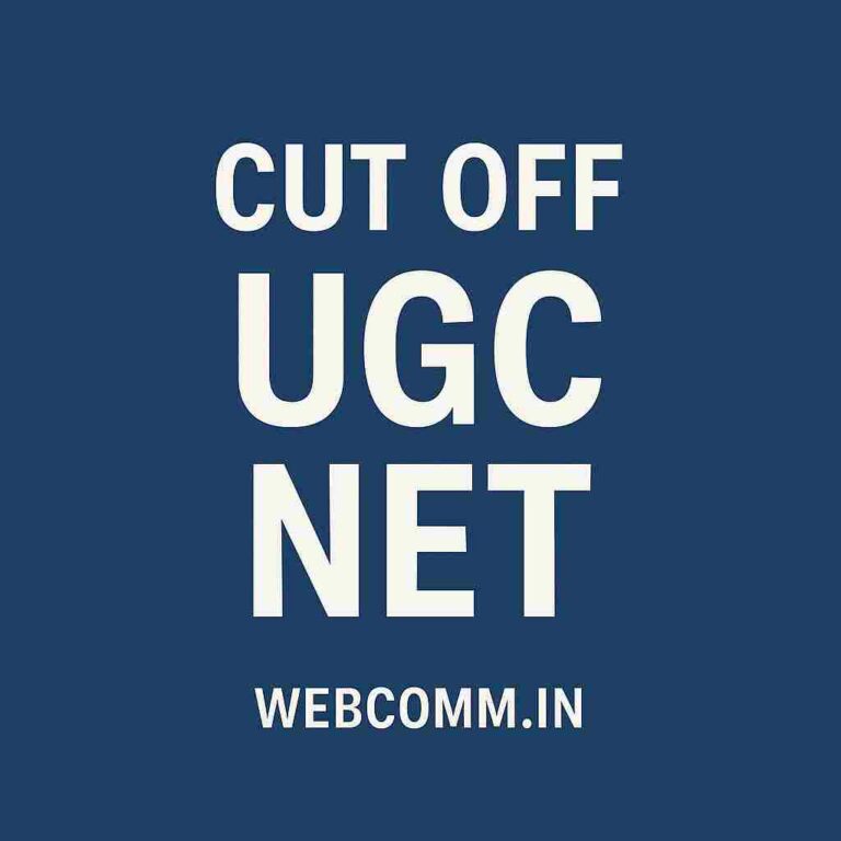 UGC NET JUNE (Re-NET) 2024 Cut Off - WebComm.in